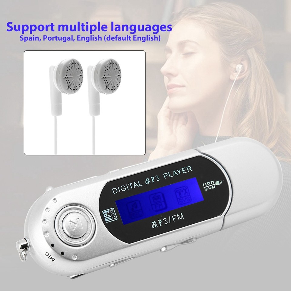 Portable Music MP3 USB Player With LCD Screen FM Radio Voice without ...
