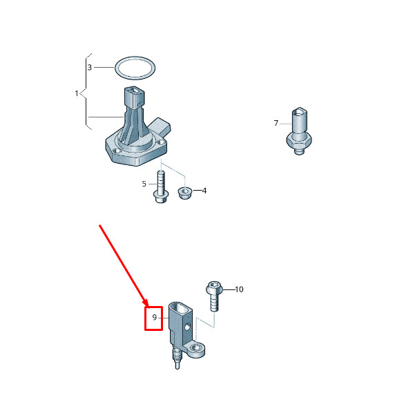 NEW AUDI Q7 4M ENGINE COOLANT TEMPERATURE SENSOR 079919525M ORIGINAL NO ...