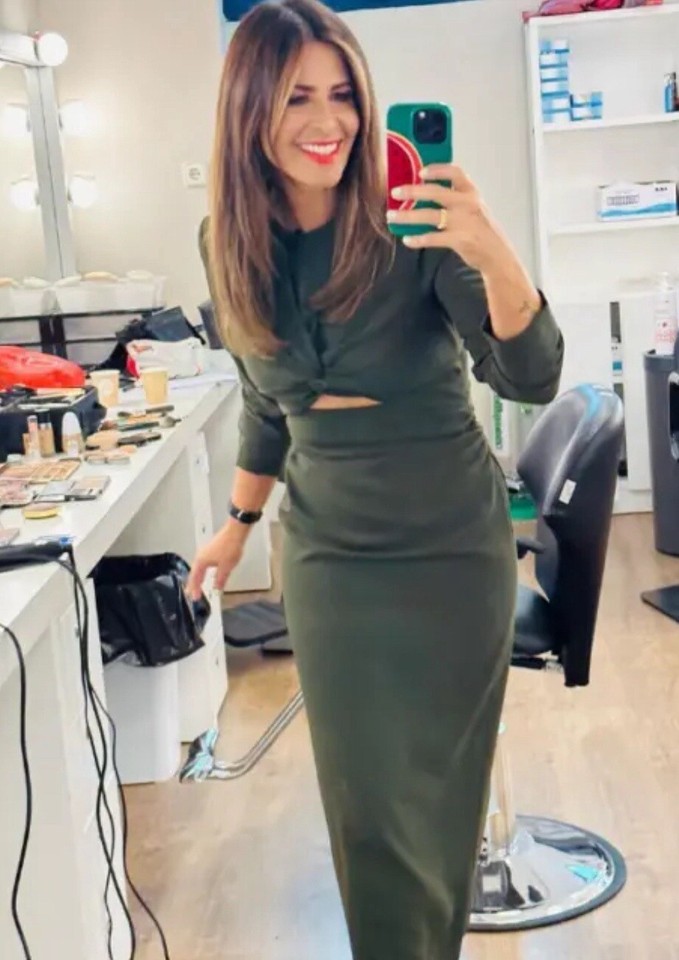 ZARA WOMAN KHAKI ZW COLLECTION CUT-OUT MIDI DRESS REF:4437/066_FW23 NWT ...