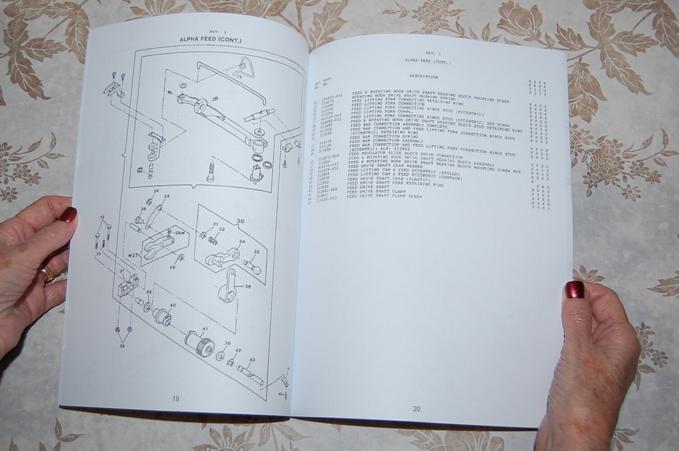 Illustrated Parts Manual to Service Singer 4610 4613 4617 4623 Sewing ...