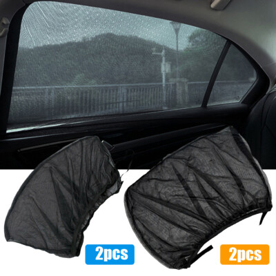 4X Car Side Window UV Protection Sun Shade Cover Visor Mesh Car Shield ...