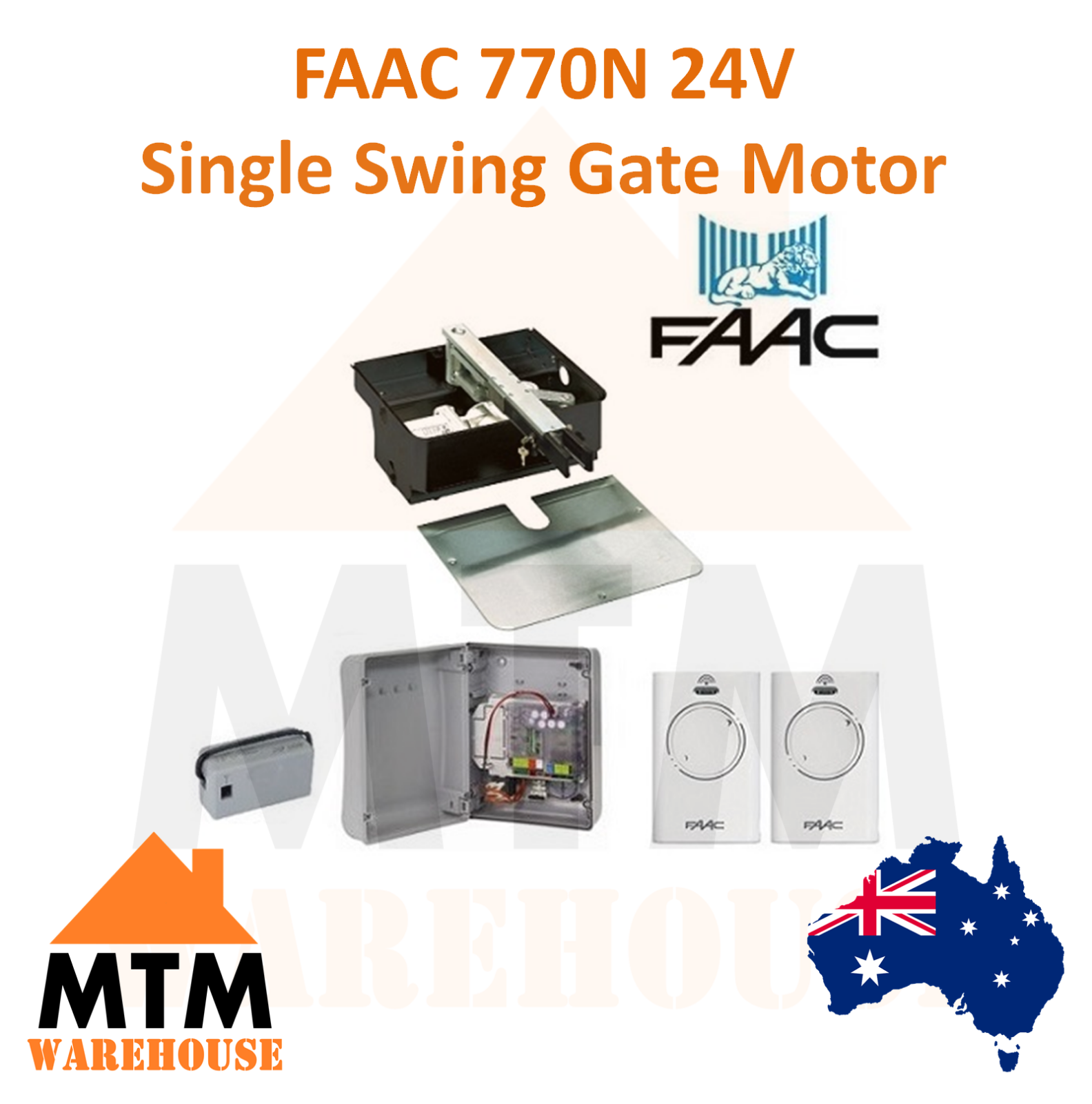 FAAC 770N 24V Underground Electro-Mechanical Single Swing Gate Motor ...