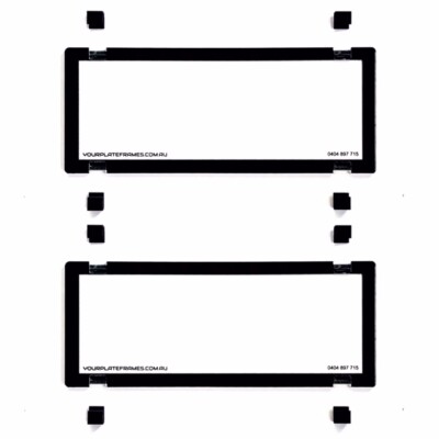 NSW Historic Car Club Number Plate Cover Protector Set Black Clear ...