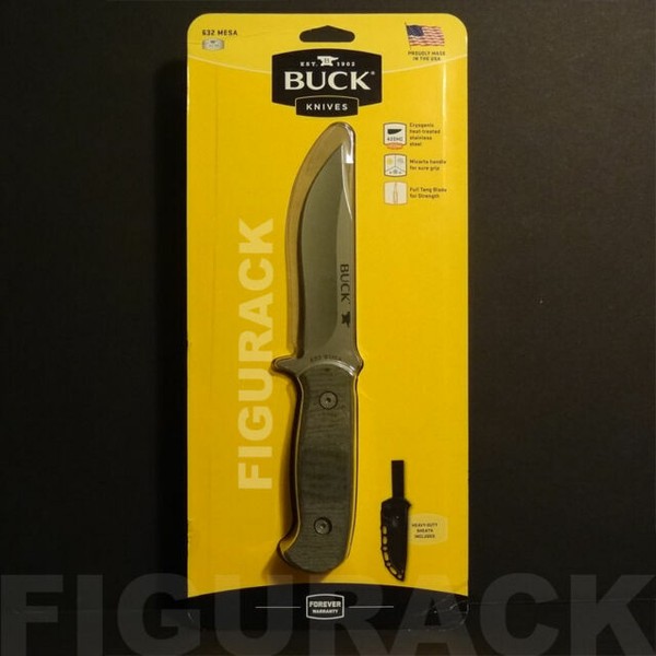 Buck 632 Mesa Fixed Blade Fine Edge Knife Micarta Handle Made in USA ...