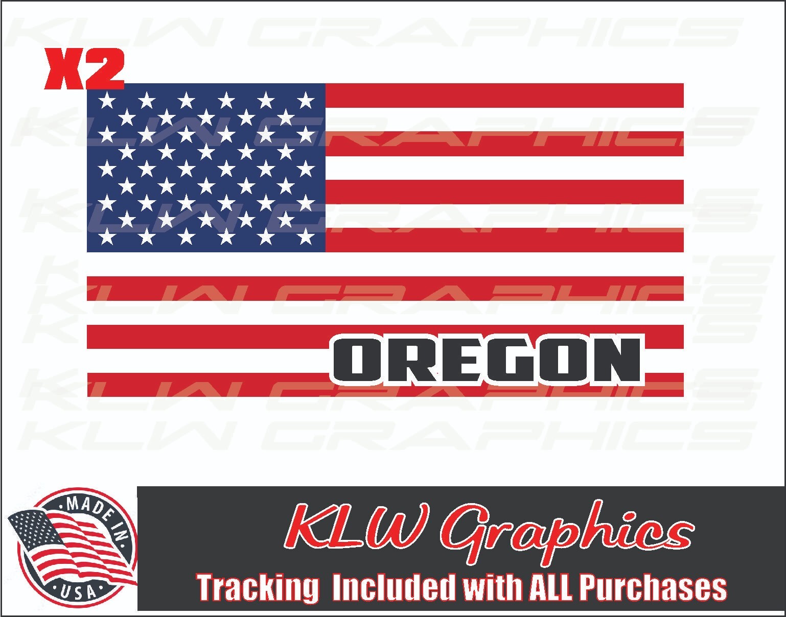 Oregon Decal Sticker United States of America US flag State Home ...