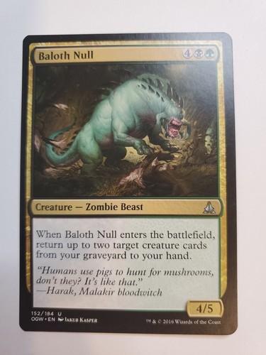 MTG Magic The Gathering Card Baloth Null Creature Zombie Beast Black ...