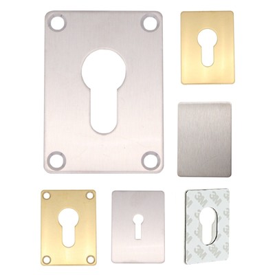 Keyhole Key Hole Plate Cover Repair Escutcheon Euro Mortice Stick On or ...