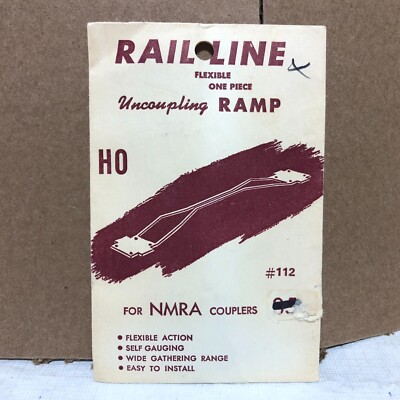 HO Rail Line #112 Flexible One Piece Uncoupling Ramp NOS | eBay