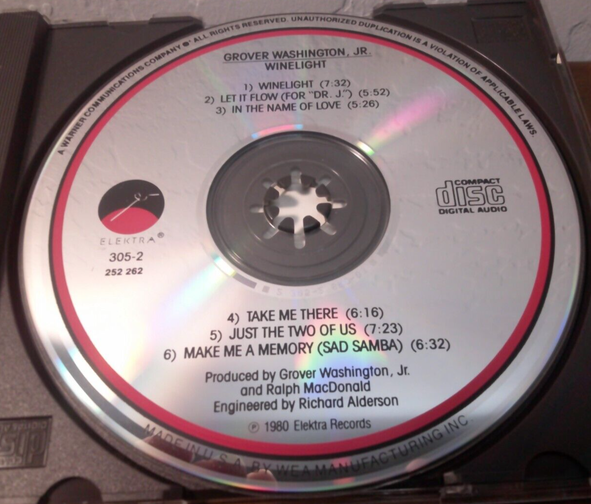 Grover Washington Jr.! ~Winelight! ~CD! ~6-Tracks! Jazz Saxophone ...