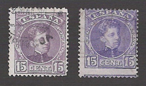 Spain 1902 Scott 276 + 277 --- King Alfonso XIII 15-Centimo - Used | eBay