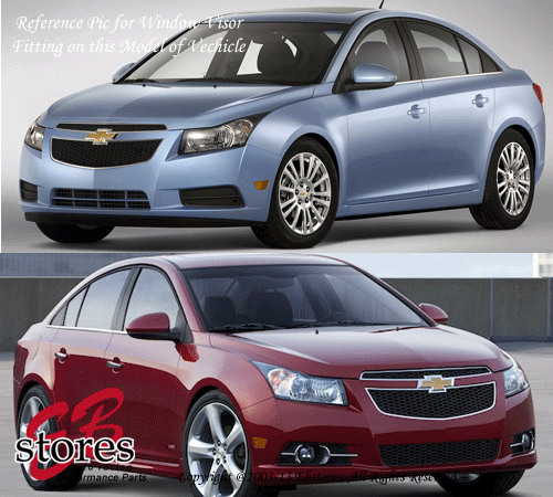 For Chevrolet Cruze 2011-2016 Outside-Mounted Dark Smoke JDM Window ...