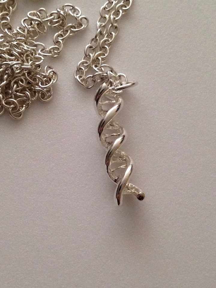 DNA Structure Double Helix Lab Science Geek 24" Chain Necklace Pendant ...