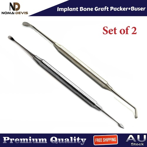 Surgery Implant Bone Graft Packer+ Dental Buser Periosteal Elevators ...