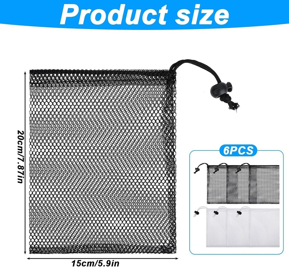 6 Pc or 10 Pc Mesh Bag Mesh Drawstring Bag Mesh Storage Bags Net Bag ...