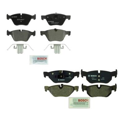 Bosch QuietCast Front and Rear Semi-Met Disc Brake Pads Kit For BMW E90 ...