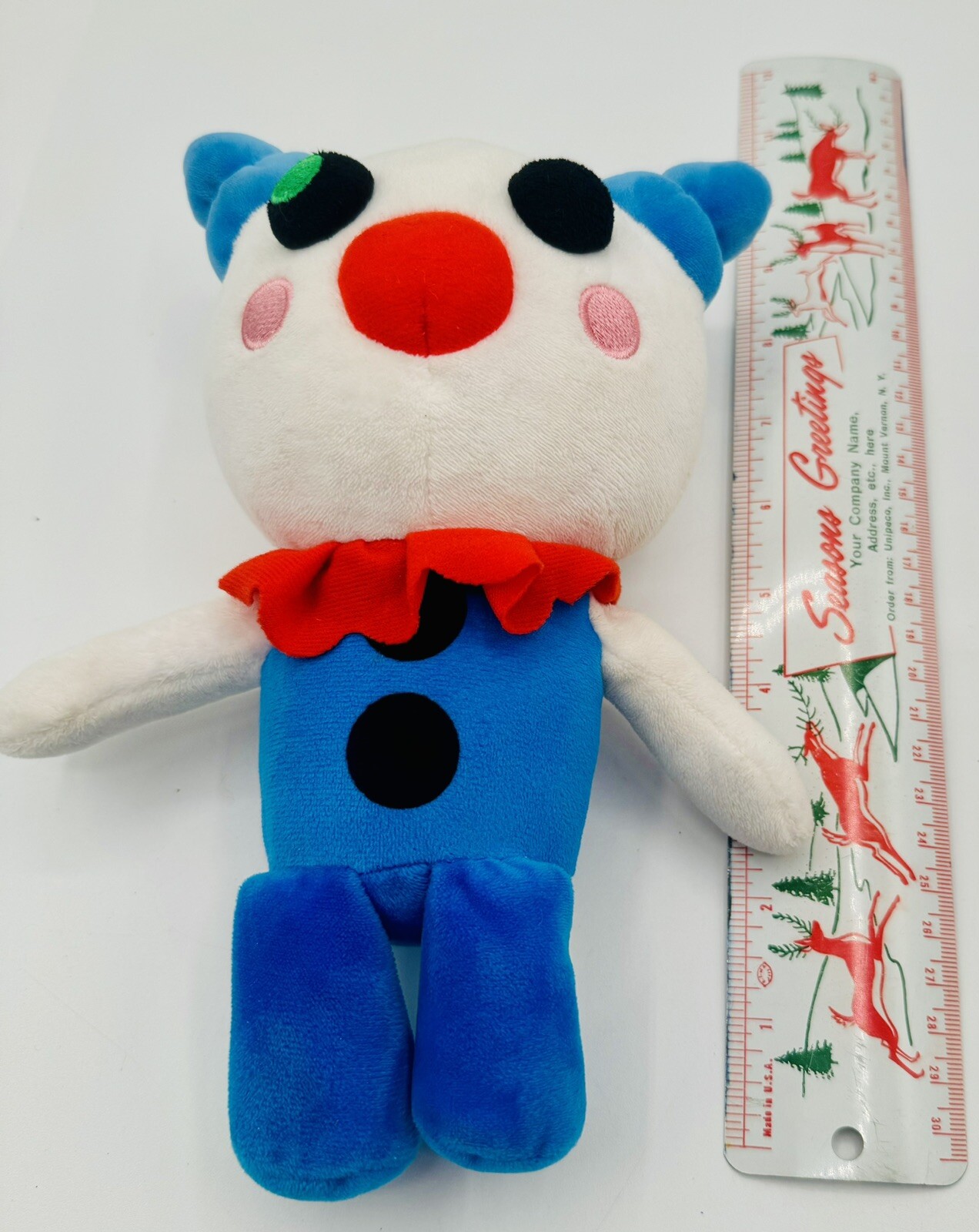 PIGGY Roblox Clowny Plush 9” White & Blue Mini Toon Stuffed Animal Toy ...
