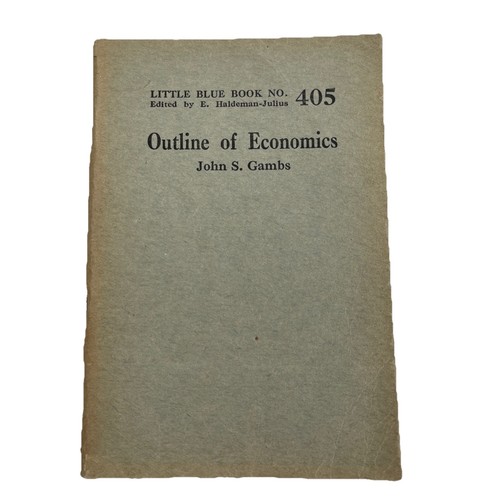 Little Blue Book 405. Outline of Economics. 1923 USA by Gambs, John ...