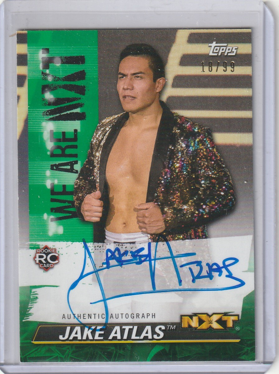 2022 TOPPS WWE NXT JAKE ATLAS "WE ARE NXT" GREEN AUTOGRAPH 18/99 | eBay