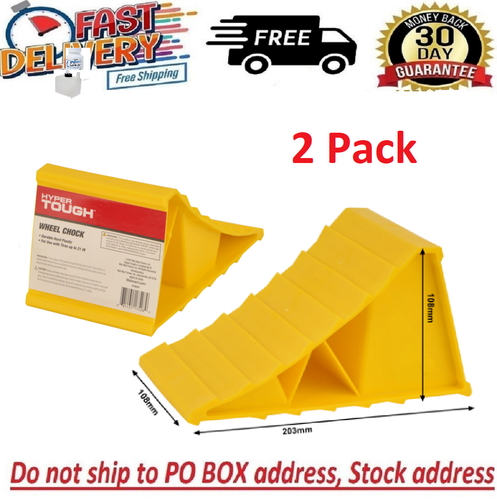 x2 Tire Stopper Wheel Chocks Blocks Heavy Duty For Car Truck Rv Camper ...