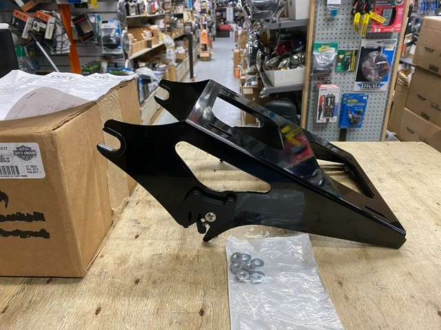 Harley Detachable Gloss Black 2 up Tour Pak Rack 14 Road King Roadking ...