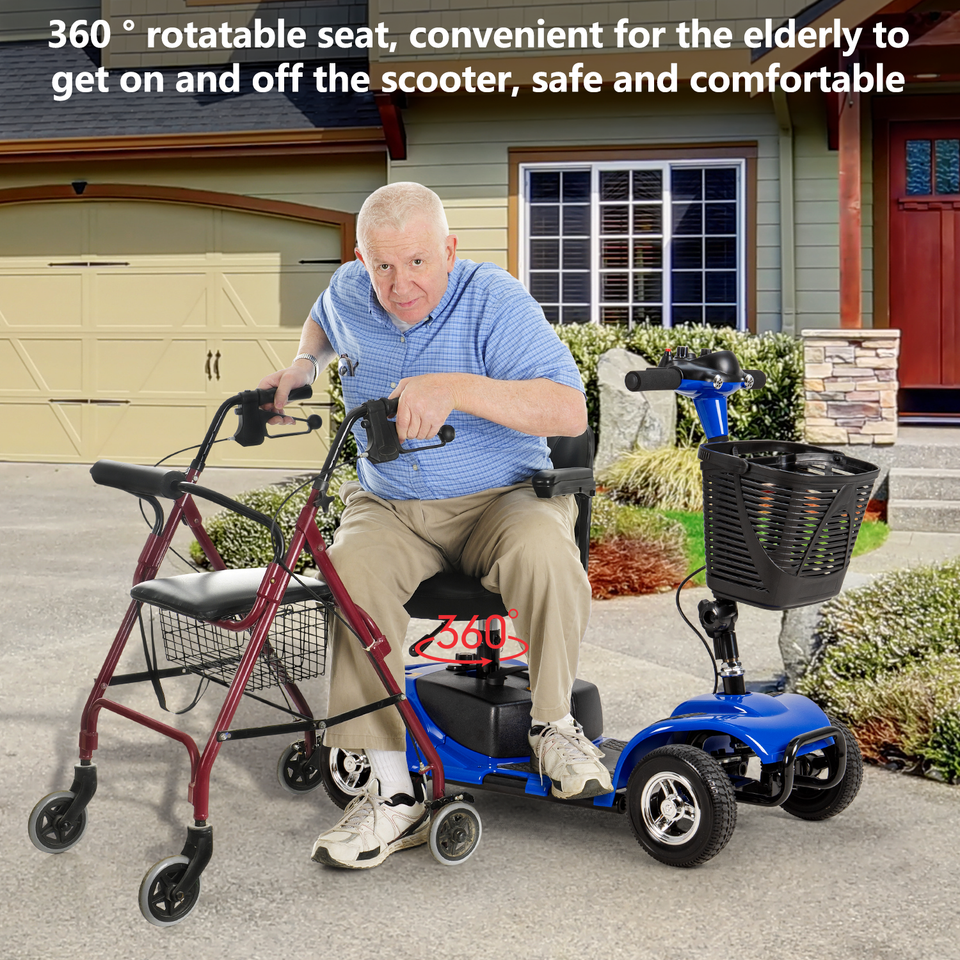 4 Wheels Mobility Scooters Power Wheelchair Folding Electric Scooters ...