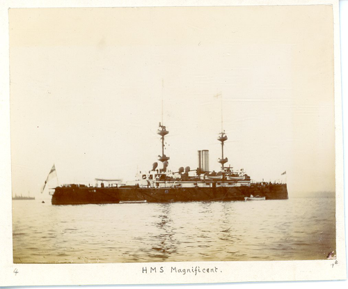 Portland, HMS Magnificent Vintage print. Tirage citrate 9x12 1895 | eBay