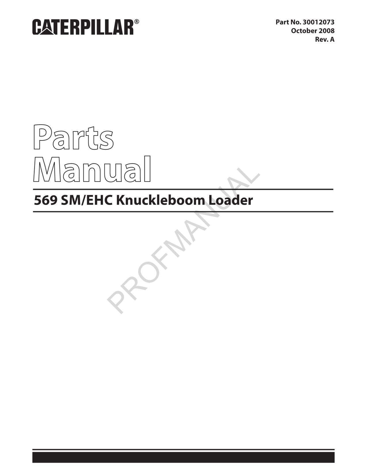 Caterpillar Cat 569 SM Knuckleboom Loader Parts Catalog Manual | eBay