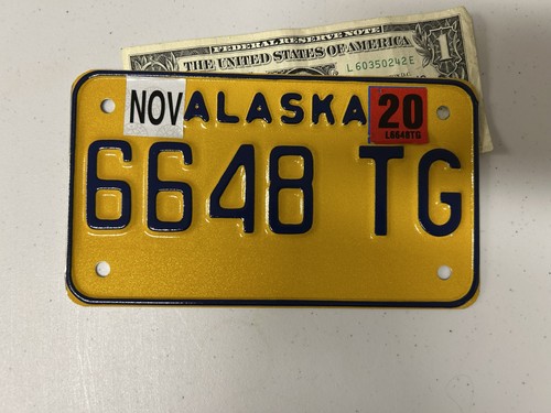 2020 alaska motorcycle license plate 6648 TG | eBay