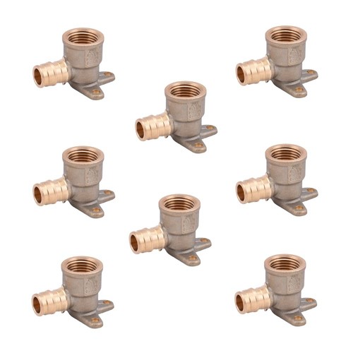 Valve-Pex A Fitting 1/2"ProPEX x 1/2"FPT Brass Elbow with Drop Ear for ...