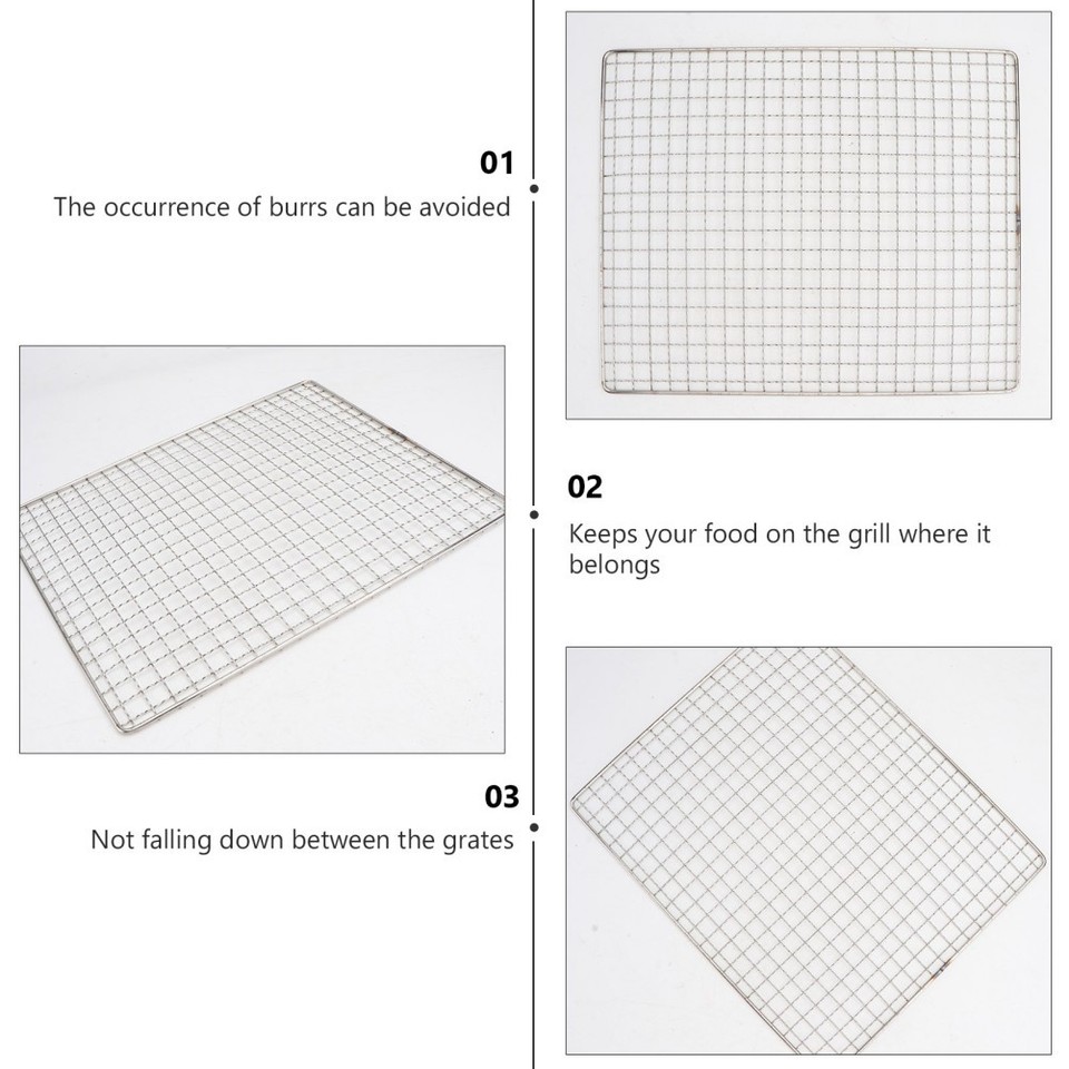 Stainless Steel Barbecue Mesh Round Shape Bbq Wire Grids Baking Rack ...