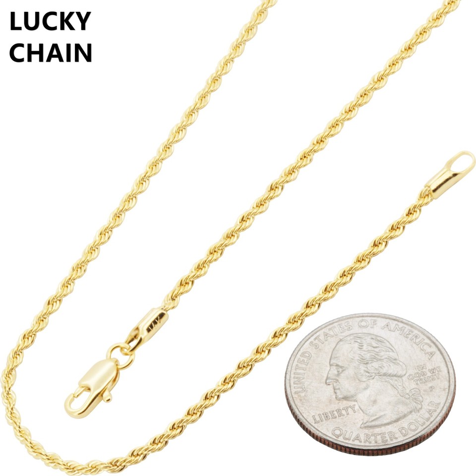 8''-24''14K GOLD FILLED ROPE CHAIN NECKLACE BRACELET 1.5MM-6MM 6g-60g ...