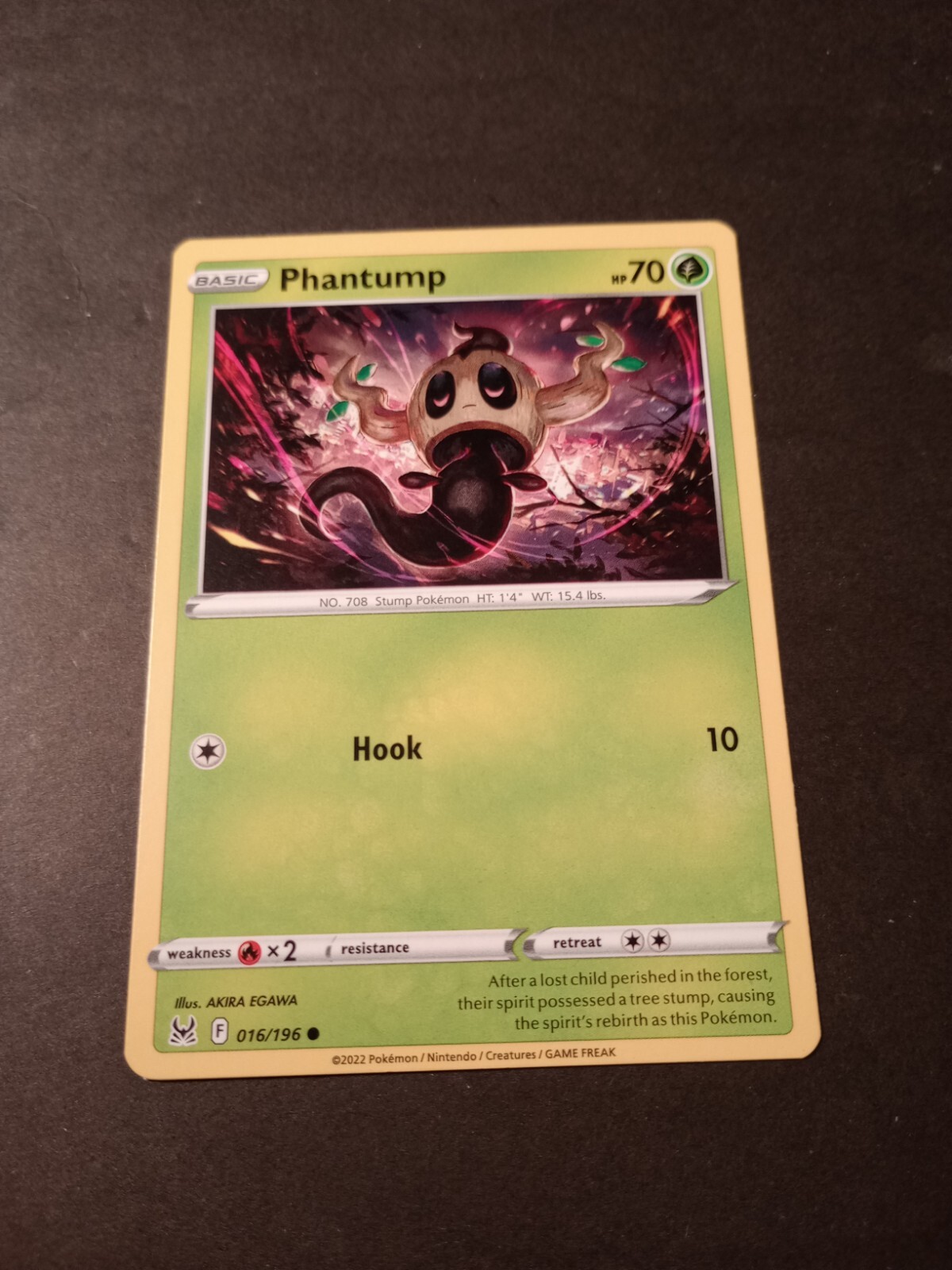 Pokemon Lost Origin Phantump Common Card 016/196 NM | eBay