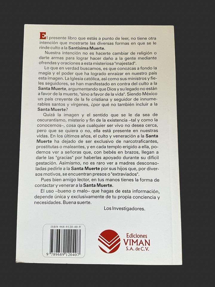 SANTA MUERTE-ALTARES, OFRENDAS, ORACIONES Y RITUALES By Viman **BRAND ...