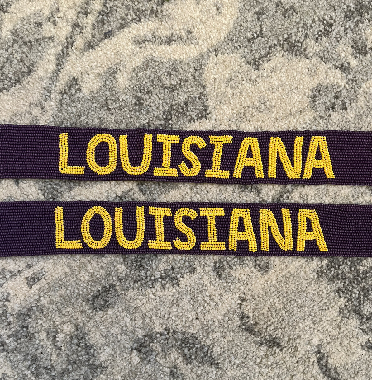 LSU Beaded Bag Strap | eBay