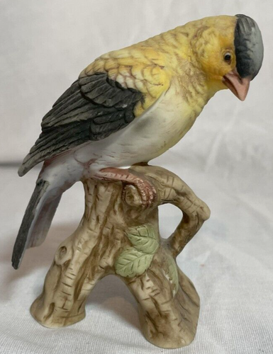 VINTAGE LEFTON GOLD FINCH PORCELAIN FIGURINE HAND PAINTED JAPAN KW1251 ...