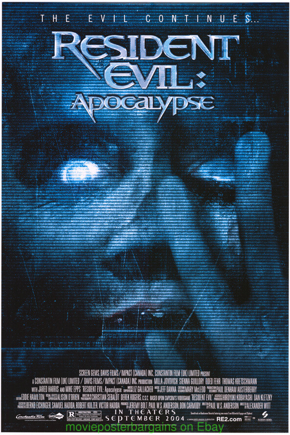 RESIDENT EVIL : APOCALYPSE MOVIE POSTER 27x40 Single Sided NMint ...
