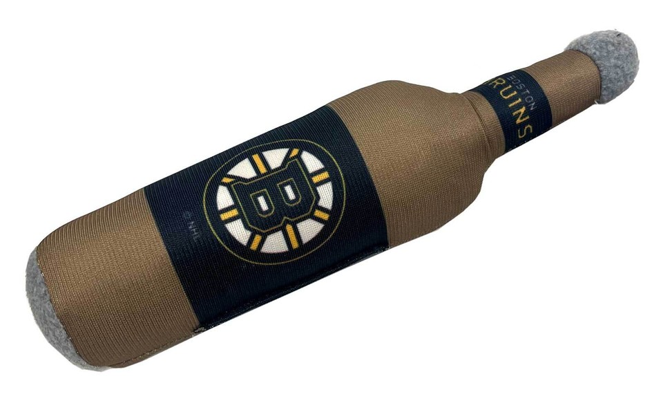 All Star Dogs NHL Boston Bruins Squeaker Bottle Toy Beer Bottle Plush ...