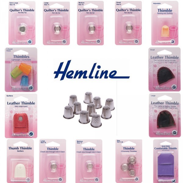 Hemline Selection Of Thimbles Sewing Quilting Leather Thimble Thumb ...