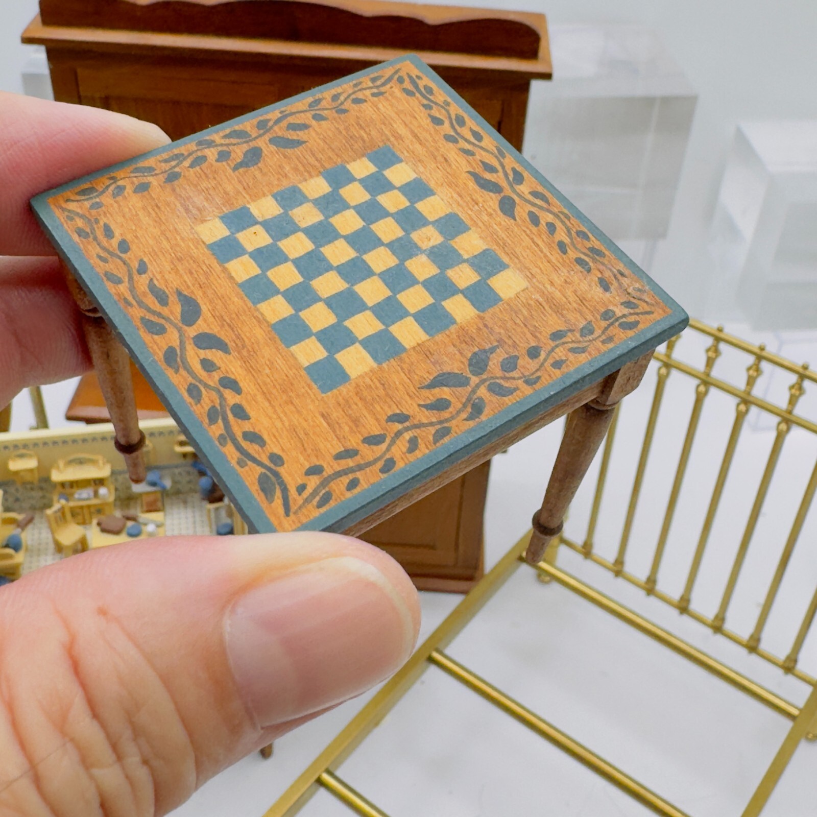 9 Pc Artisan + Commercial Dollhouse Miniature Furniture Lot 1:12 Scale ...