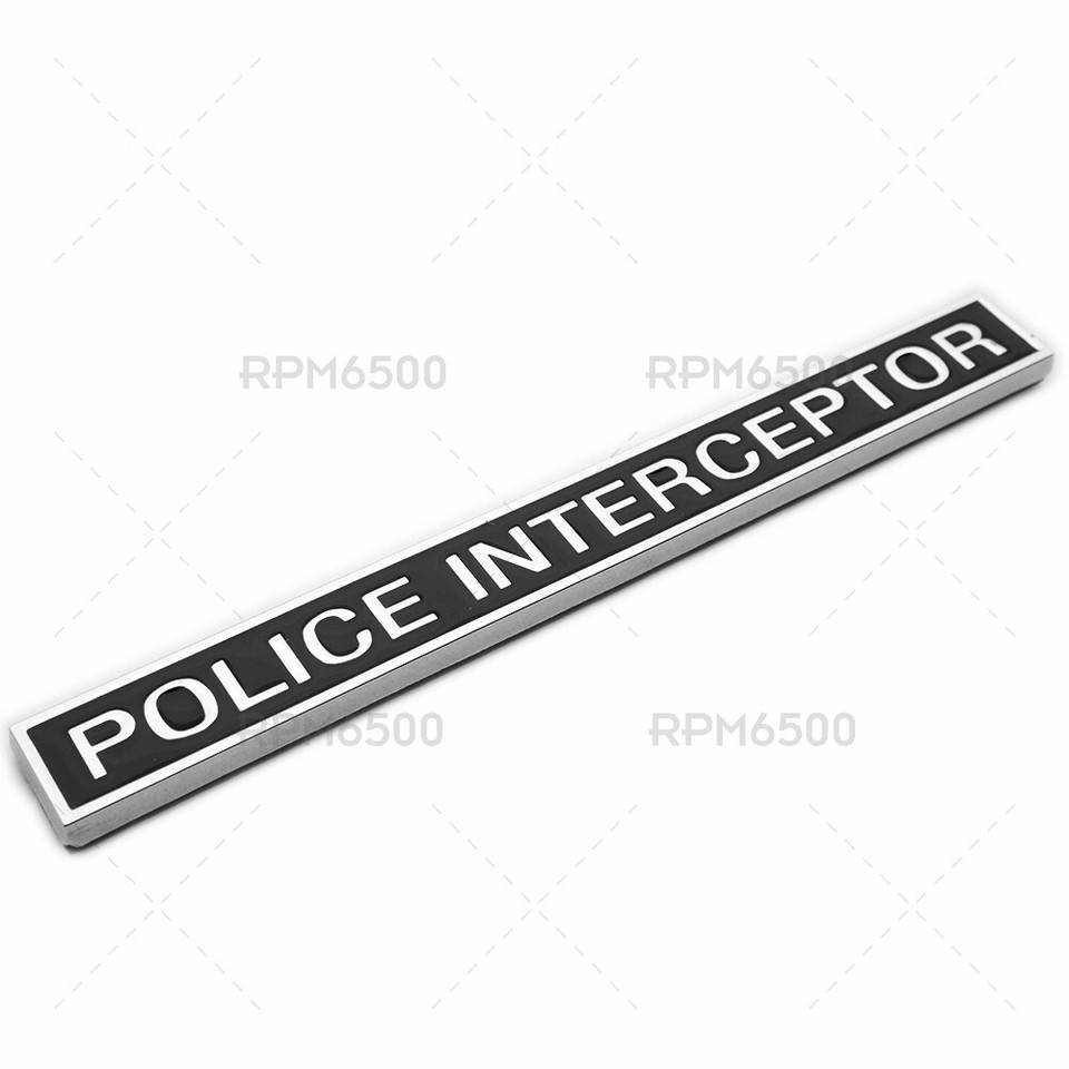 Universal Interceptor_Police Car Logo Badge 3D Decal Sticker Emblem ...