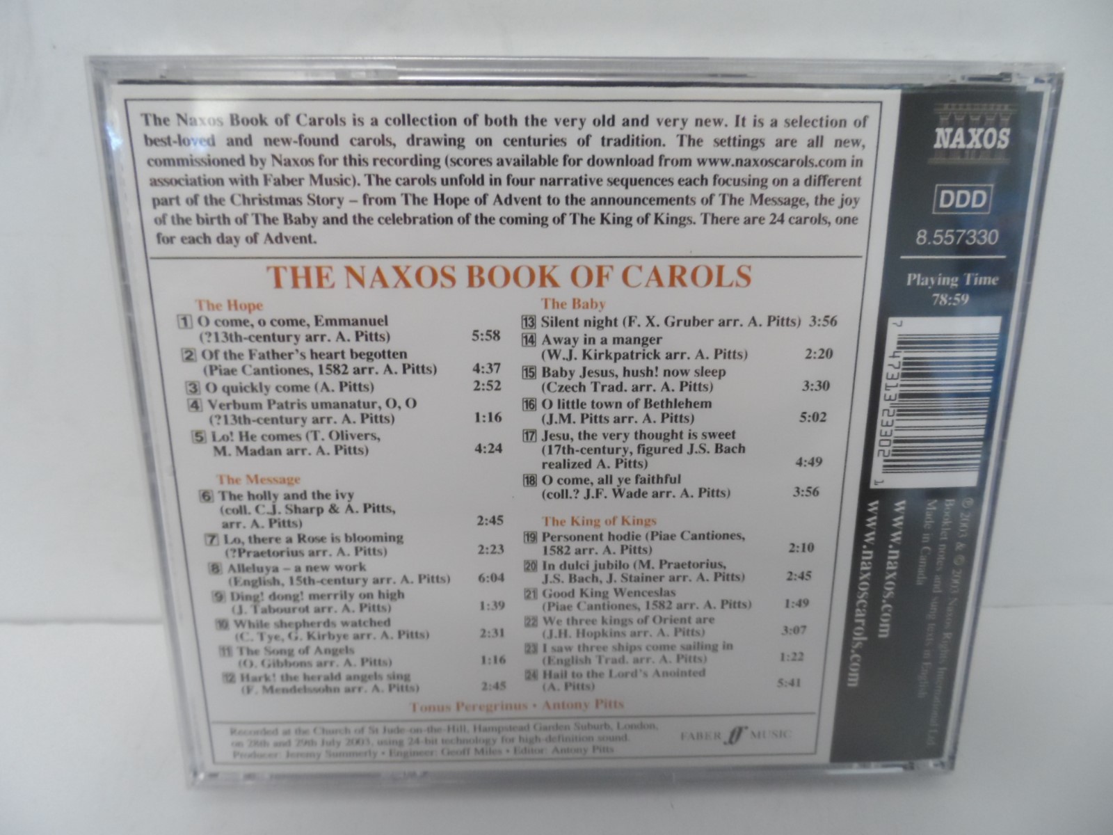 The Naxos Book of Carols CD 747313233021| eBay