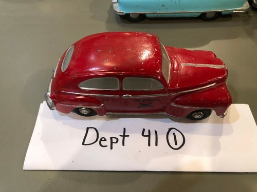 VINTAGE METAL MASTER CASTER TOY PROMO CAR FORD SEDAN Fire Marshall RARE ...