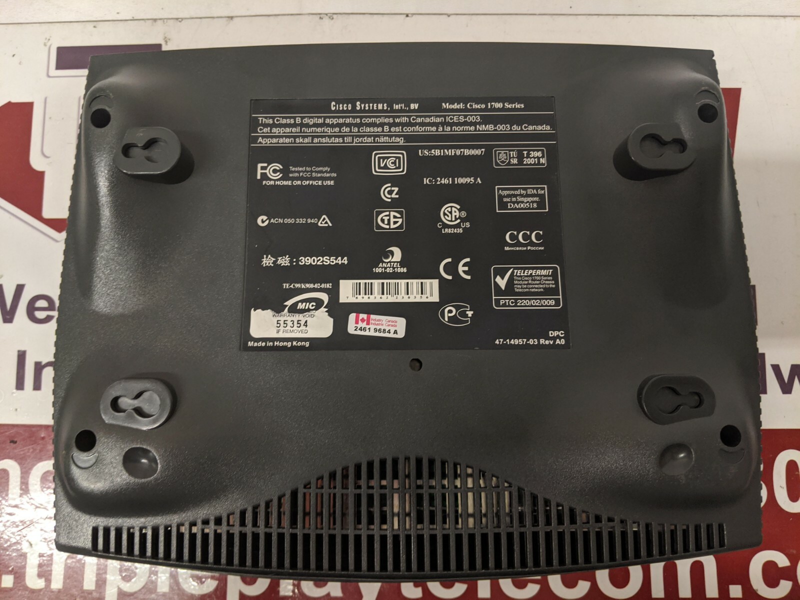 Cisco 1700 Series Cisco 1721 Desktop Access Router 47-14957-03 ...