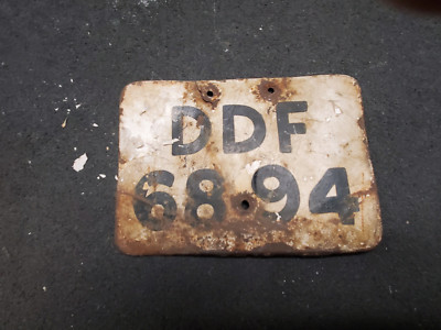 Vintage INDIA MOTORCYCLE License Plate car pakistan bangladesh maldives ...