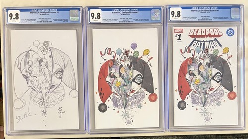 Marvel DC DEADPOOL BATMAN #1 CGC 9.8 Peach Momoko NYCC BUNDLE Virgin ...
