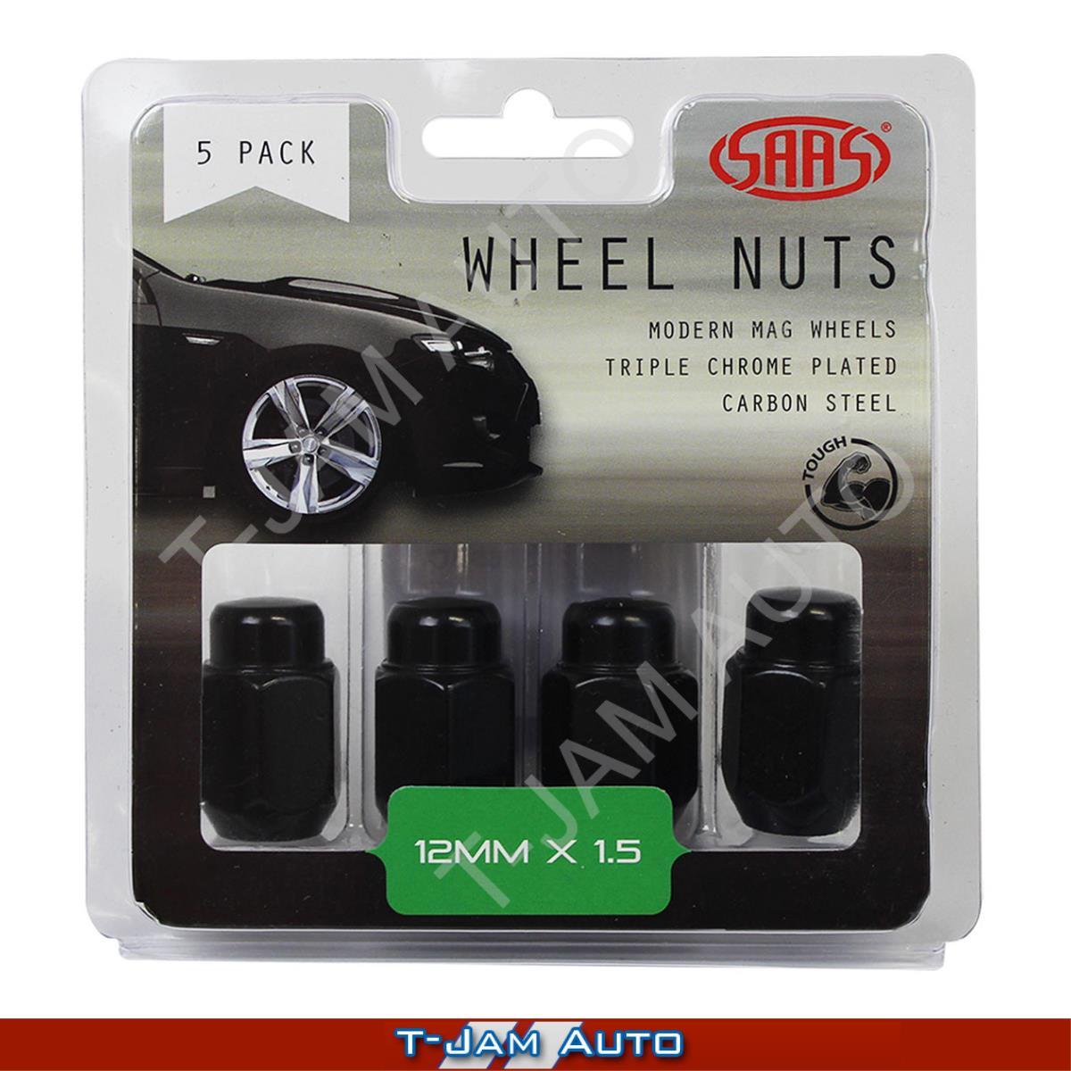 SAAS Wheel Nuts Taper 12x1.5 Blk 35mm 4x5PK for Alfa Romeo Spider ...