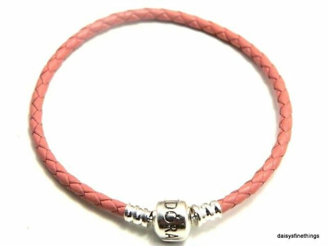 Authentic PANDORA Bracelet Single Braided Leather Pink #590705cmp-s2 ...