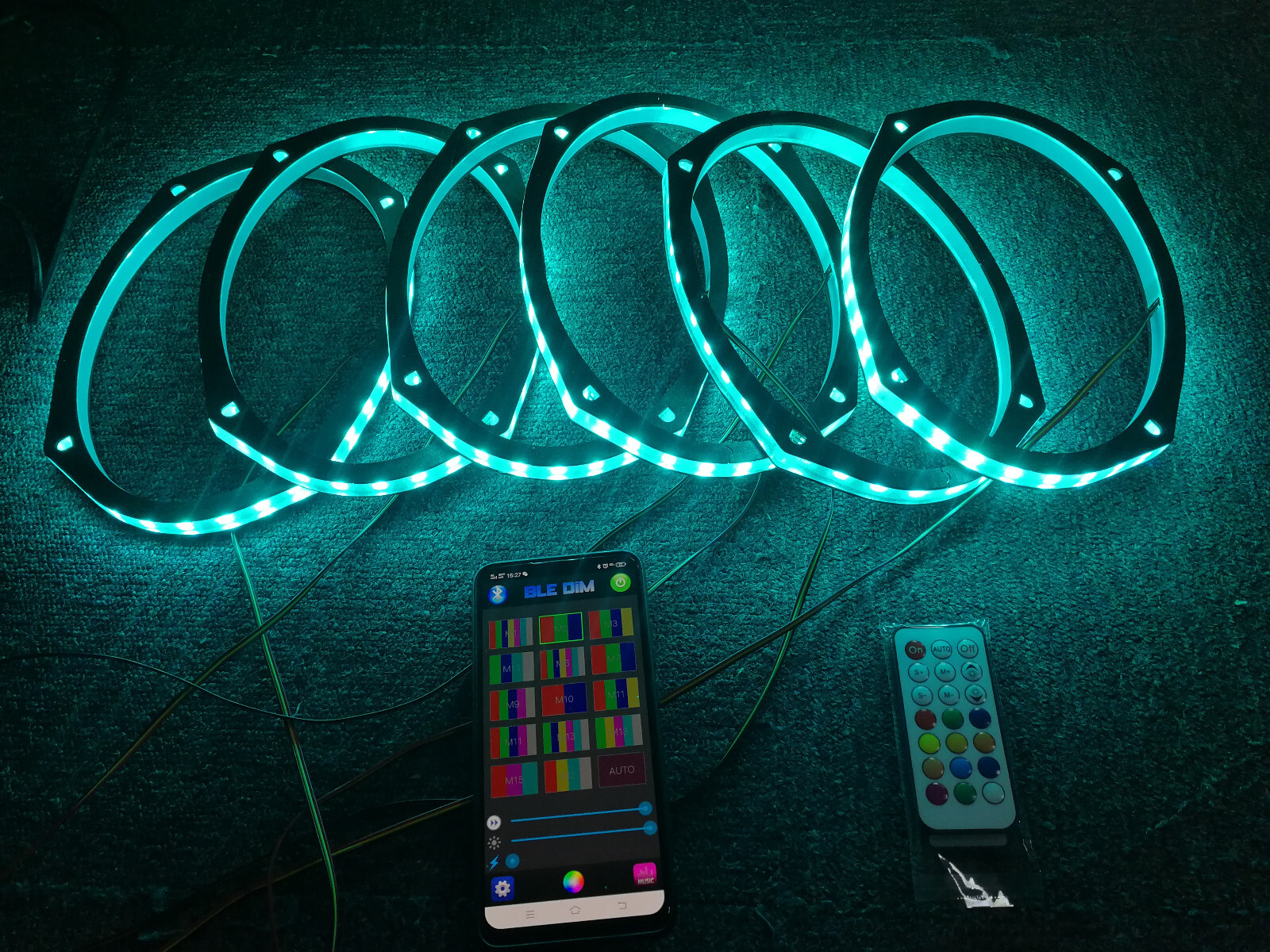6x9" LED Speaker Rings for Car Truck Marine Audio RGB Chasing Easy ...