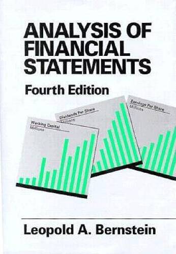 Analysis of Financial Statements - Hardcover By Bernstein, Leopold A ...