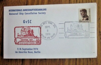 BERLIN GERMANY APO 09742 GVSC 1974 UNIV SHIP CANCELLATION SOCIETY COVER ...
